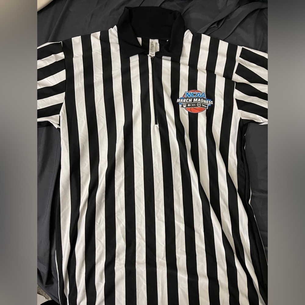 Ncaa March Madness Official Logo Referee Jersey Size M - Gem